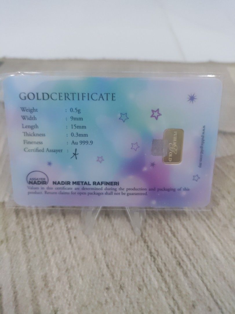 0.5g gold bar, Hobbies & Toys, Memorabilia & Collectibles, Currency on ...