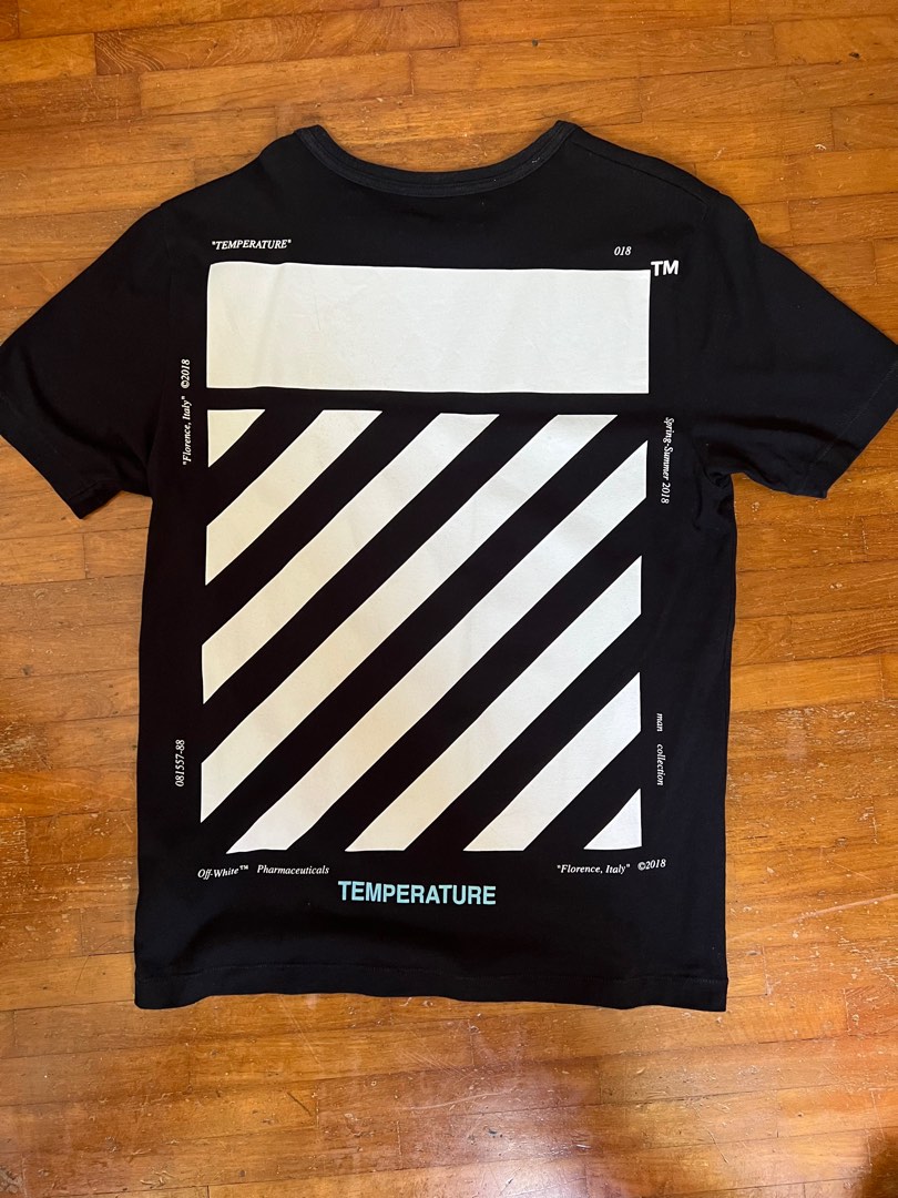 [100% AUTHENTIC] Off White Temperature Tee, Men's Fashion, Tops & Sets ...
