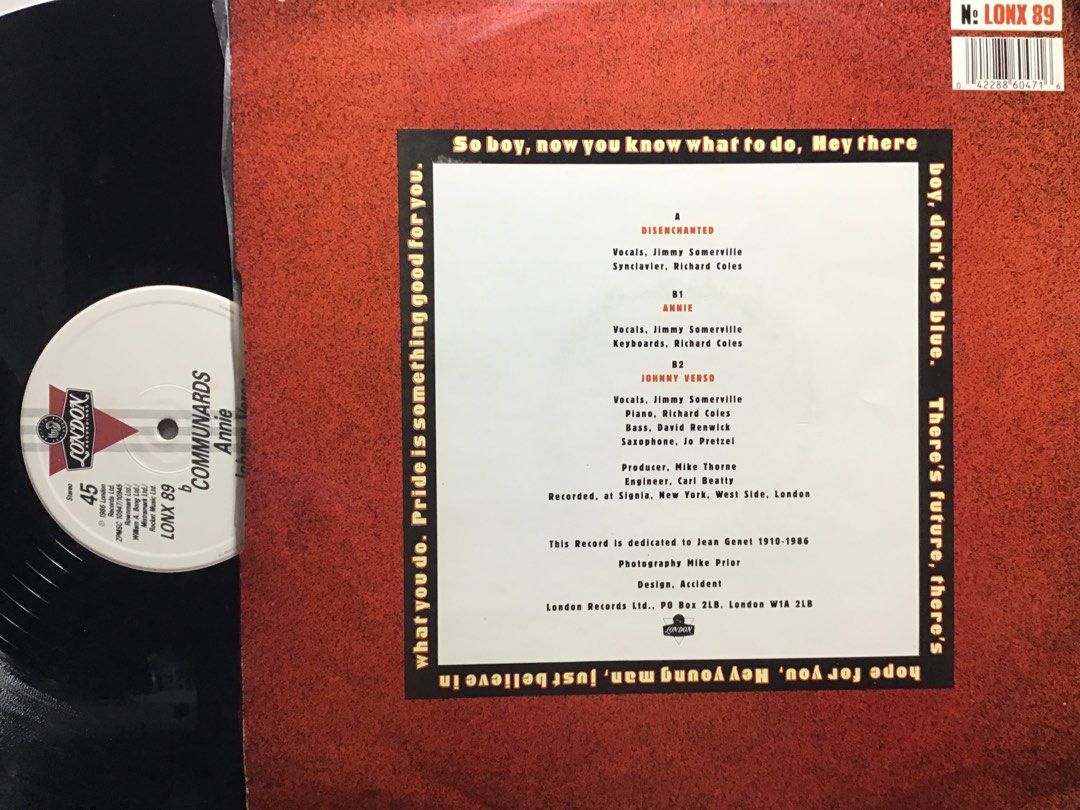 12 INCH Communards - Disenchanted OOP 12” VINYL RECORD Anubis Piring ...