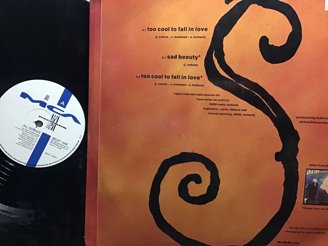 12 INCH Jill Sobule - Too Cool to Fallin Love OOP 12” VINYL RECORD ...