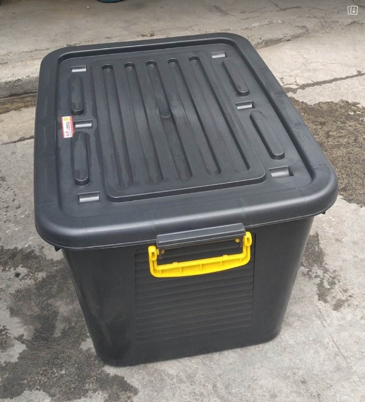 143L STORAGE BLACK BOX - To Baco QC, Furniture & Home Living, Home ...