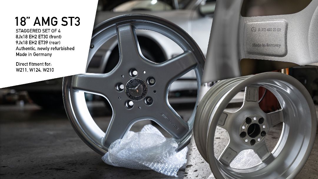 18" Inch Mercedes AMG ST3 Original Monoblock Staggered, Car Accessories ...