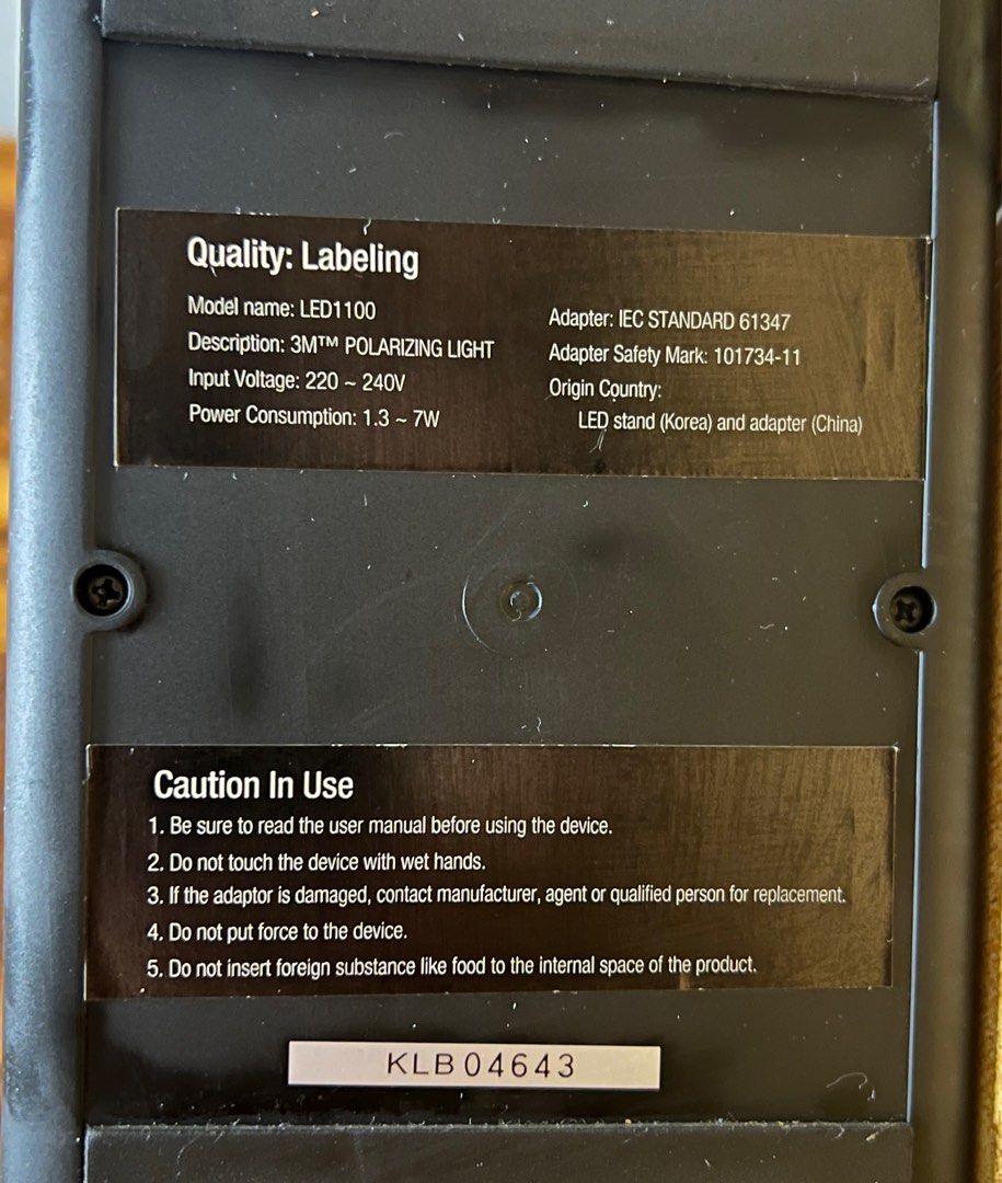 3M polarizing table LED light, Furniture & Home Living, Lighting & Fans ...