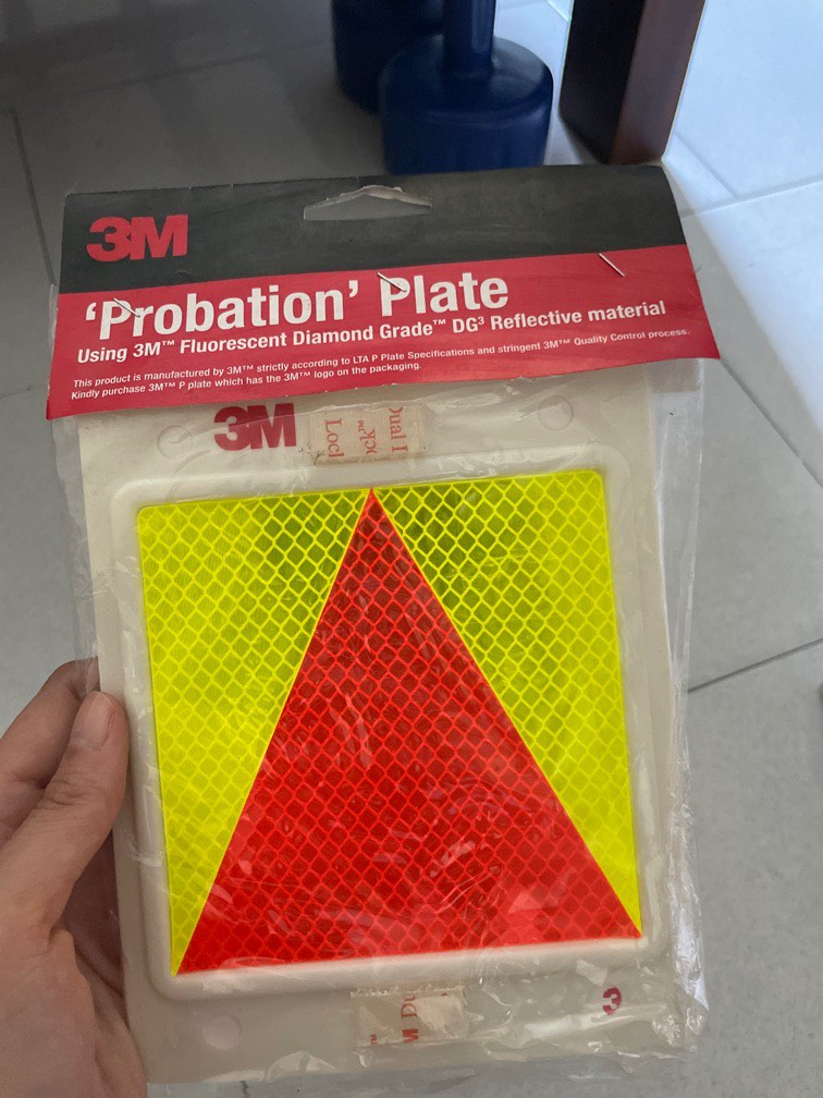 3M Probation Plate, Car Accessories, Car Plates on Carousell
