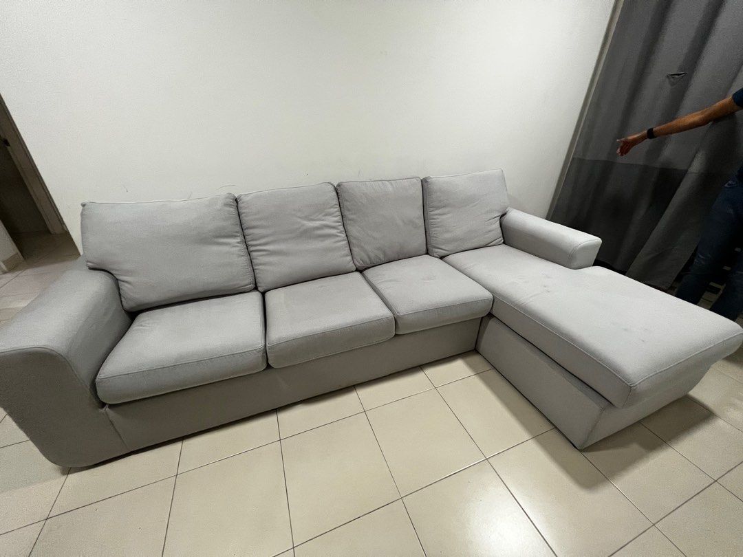 4 seater L shaped sofa, Furniture & Home Living, Furniture, Sofas on Carousell