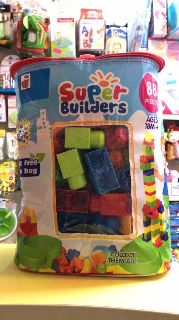 88 pcs Super Mega Builders Large Block Building Blocks Mega Bloks Kids ...