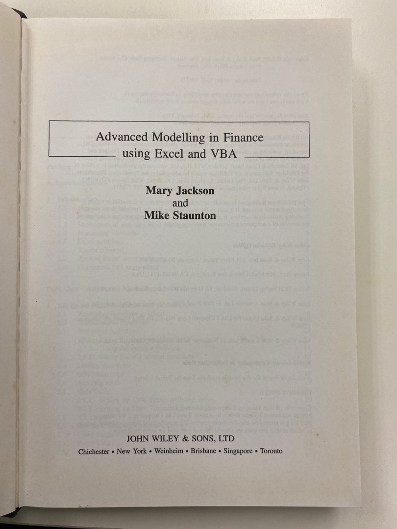 Advanced modelling in finance using excel and VBA ( hard cover), 興趣及遊戲 ... Advanced modelling in finance using excel and VBA ( hard cover), 興趣及遊戲 ...
