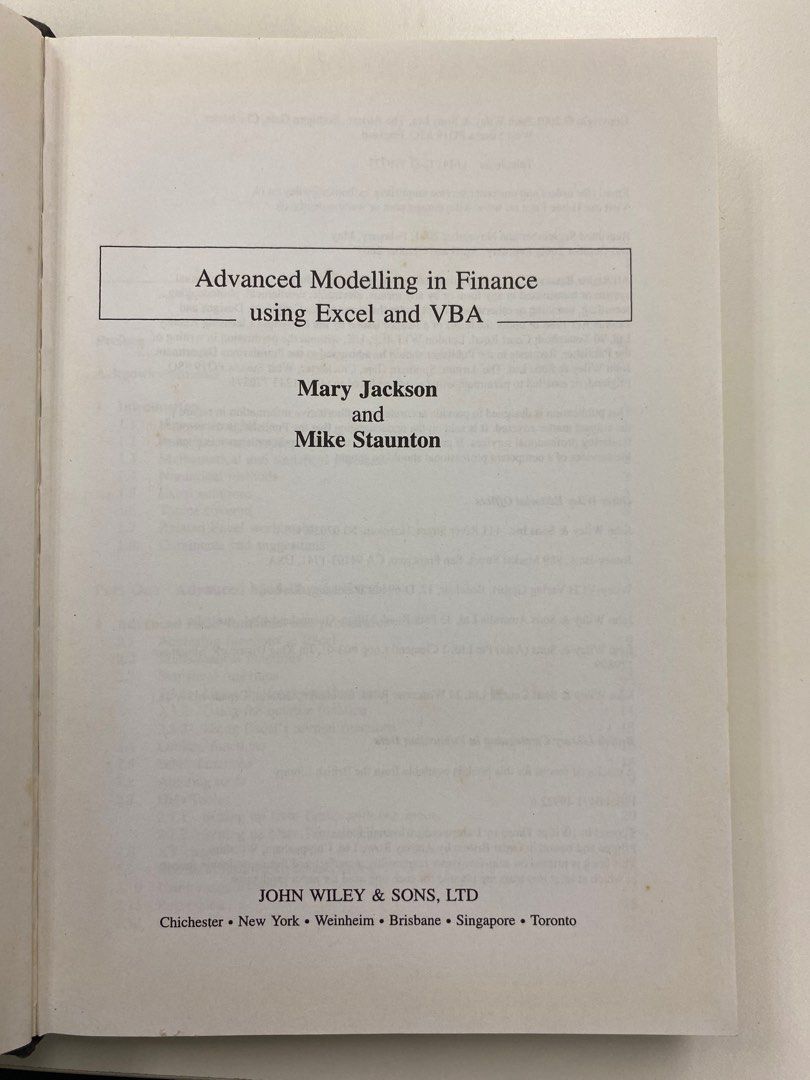 Advanced modelling in finance using excel and VBA ( hard cover), 興趣及遊戲 ...