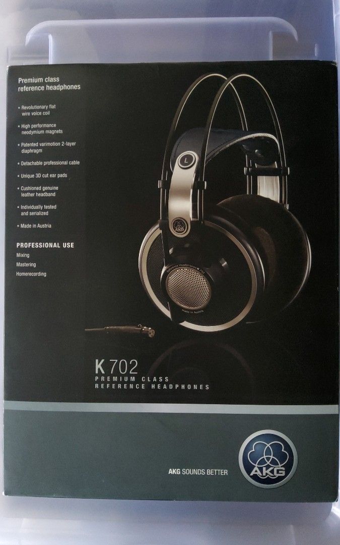 AKG K702 Premium Class Reference Headphone Made in Austria, Audio ...