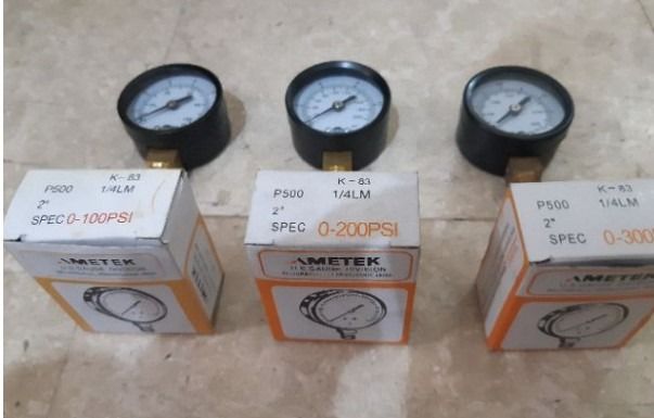 Ametek Pressure Gauge 60 psi / 100 psi / 200 psi / 300 psi / 400 psi ...