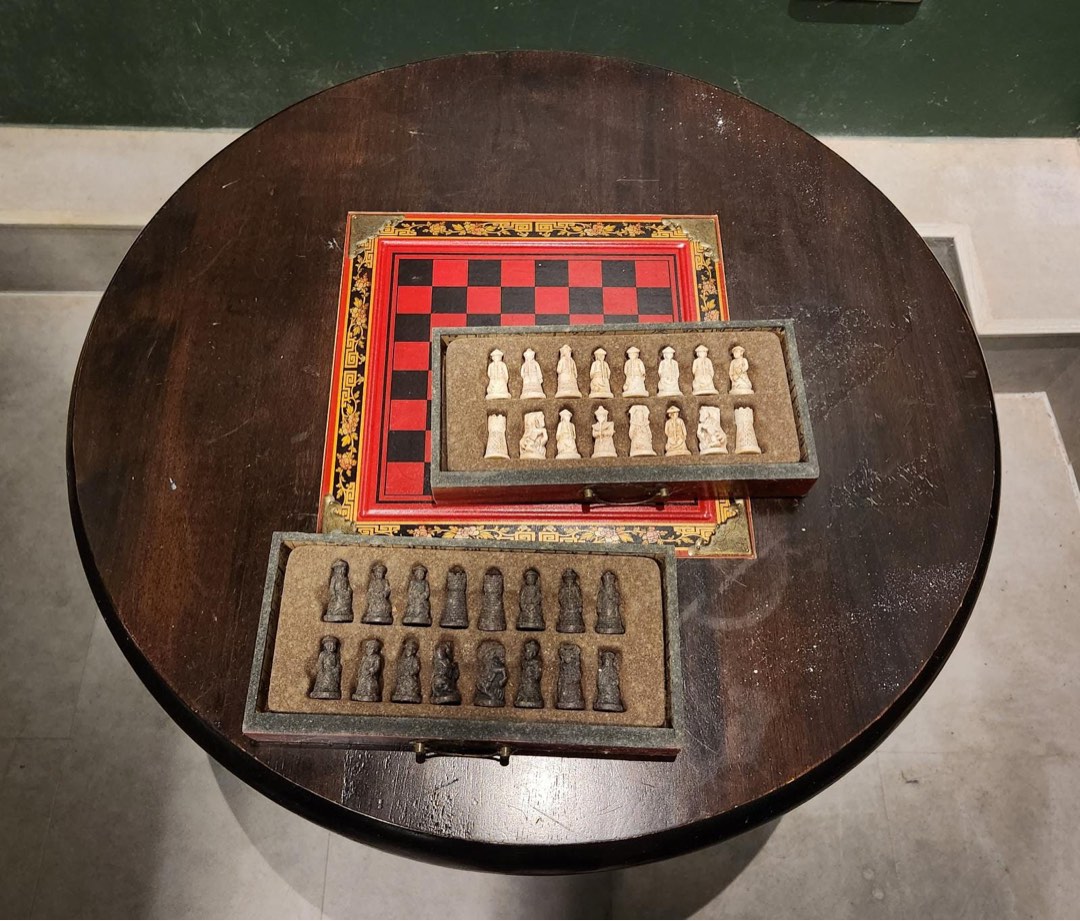 Antique English Chess Table, Furniture & Home Living, Furniture, Tables ...