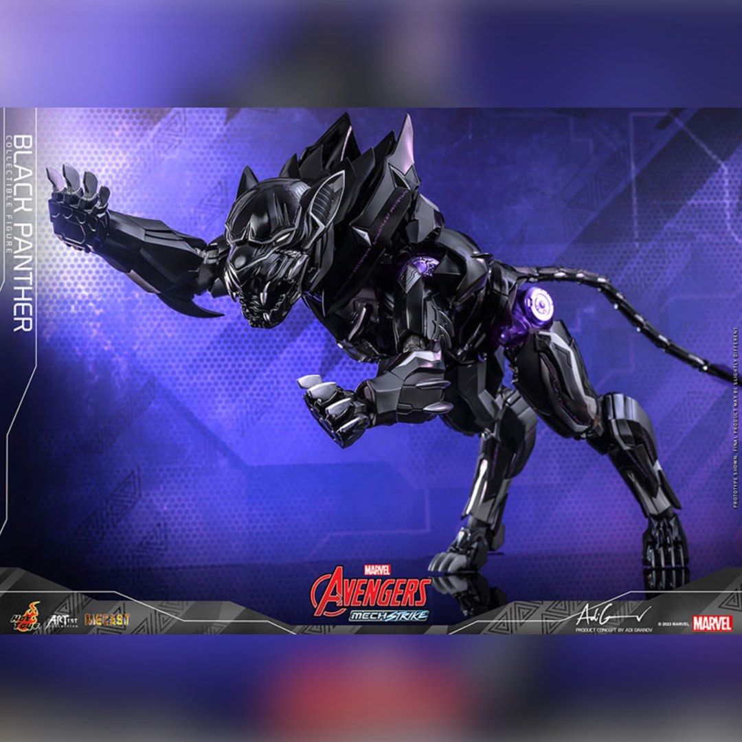 Artist Collection DIECAST "The Avengers Mechanical Strike" Figure Black ...