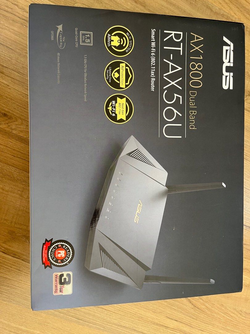Asus RT-AX56U Router - AX1800 Dual Band, Computers & Tech, Parts ...