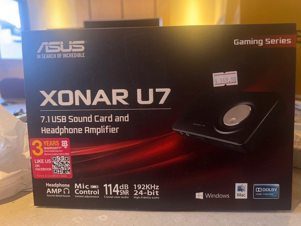 Asus Xonar U7 USB sound card, Computers & Tech, Parts & Accessories ...