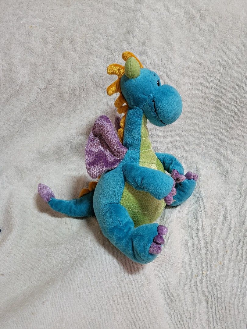 Authentic Gund Kids Jiggy the Dragon Beanie Plush Soft Toy, Hobbies ...