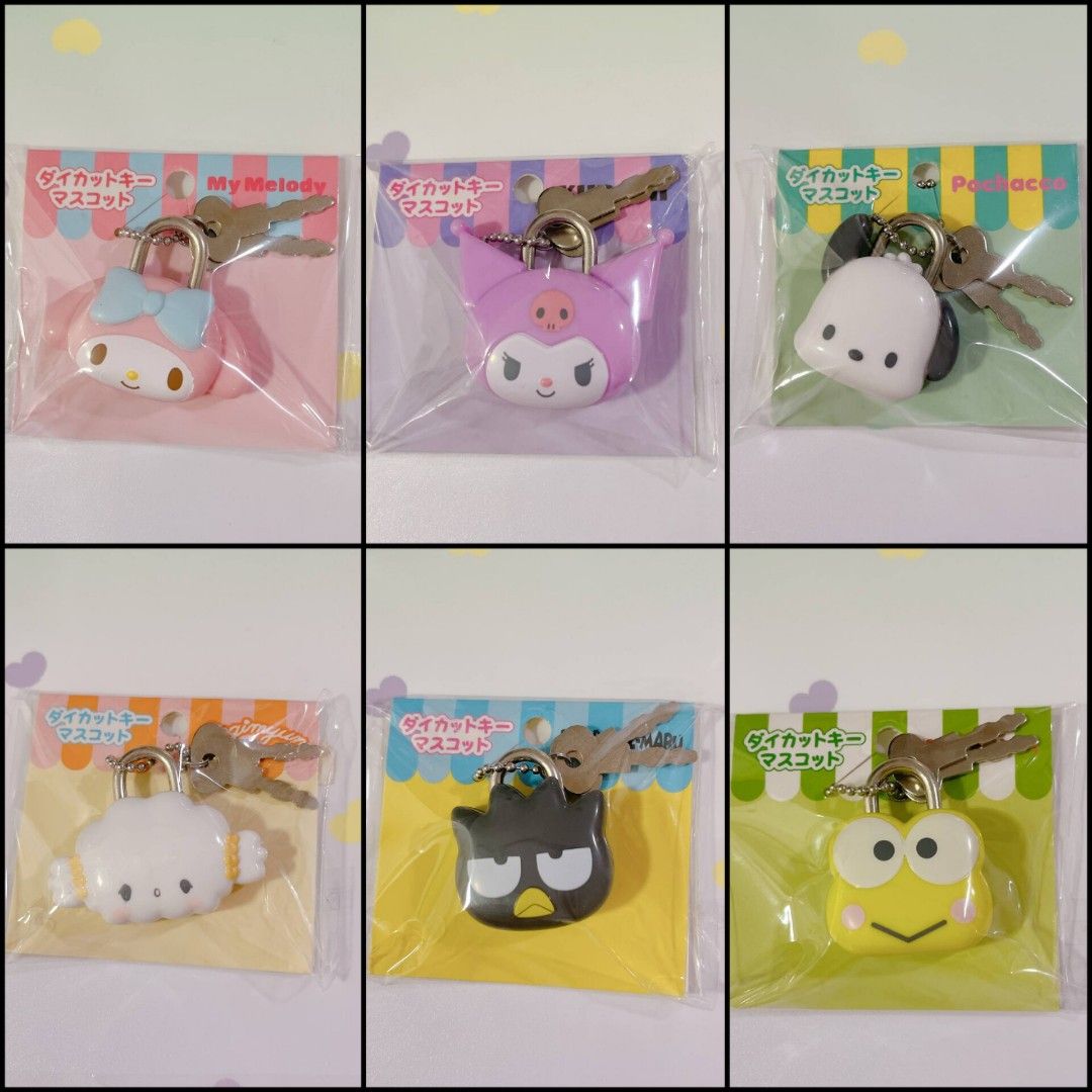 Authentic Sanrio Original Character Lock with Key My Melody Kuromi Bad ...