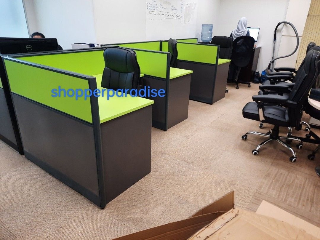 B152 L Shape Executive Workstation w Pedestal, Office Table, System ...