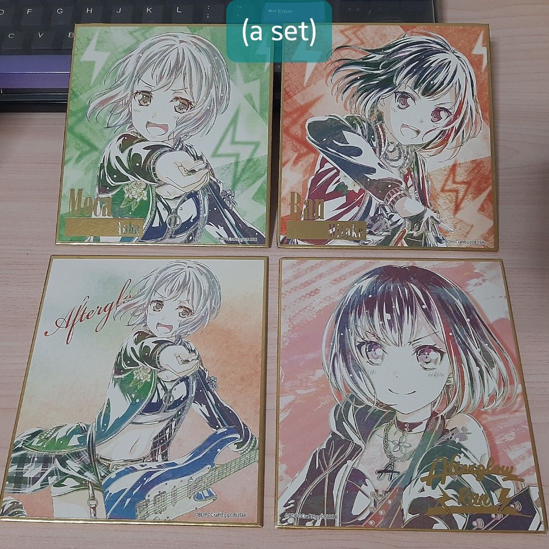 [Bang Dream/Bandori] Ran Mitake & Moca Aoba shikishi, Afterglow set ...