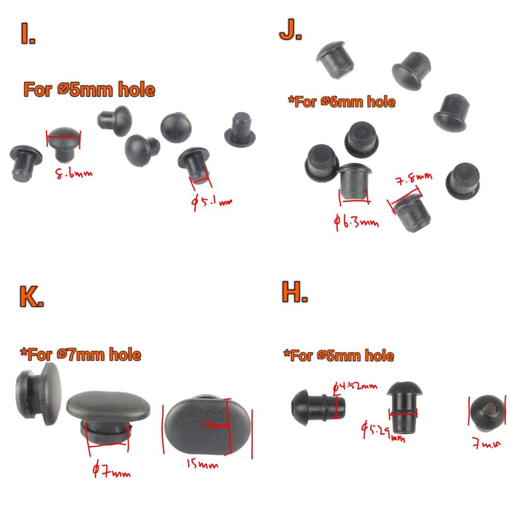 Bike Frame Hole Cover Plug Cap Blind Plug | Silicon Rubber Wireless Di2 ...
