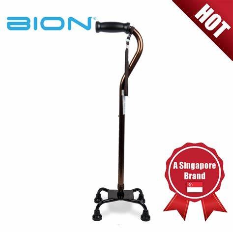 Bion Quad Cane Broad Base / Narrow Base | Wide Base Anti-slip Rubber ...