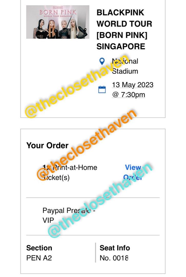 BLACKPINK VIP CAT 1 TICKET [x1], Tickets & Vouchers, Event Tickets on ...