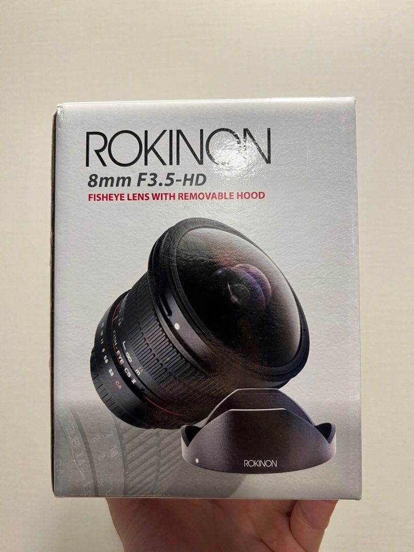 Brand new rokinon 8mm f3.5 -HD fisheye lens - canon ef apsc ...