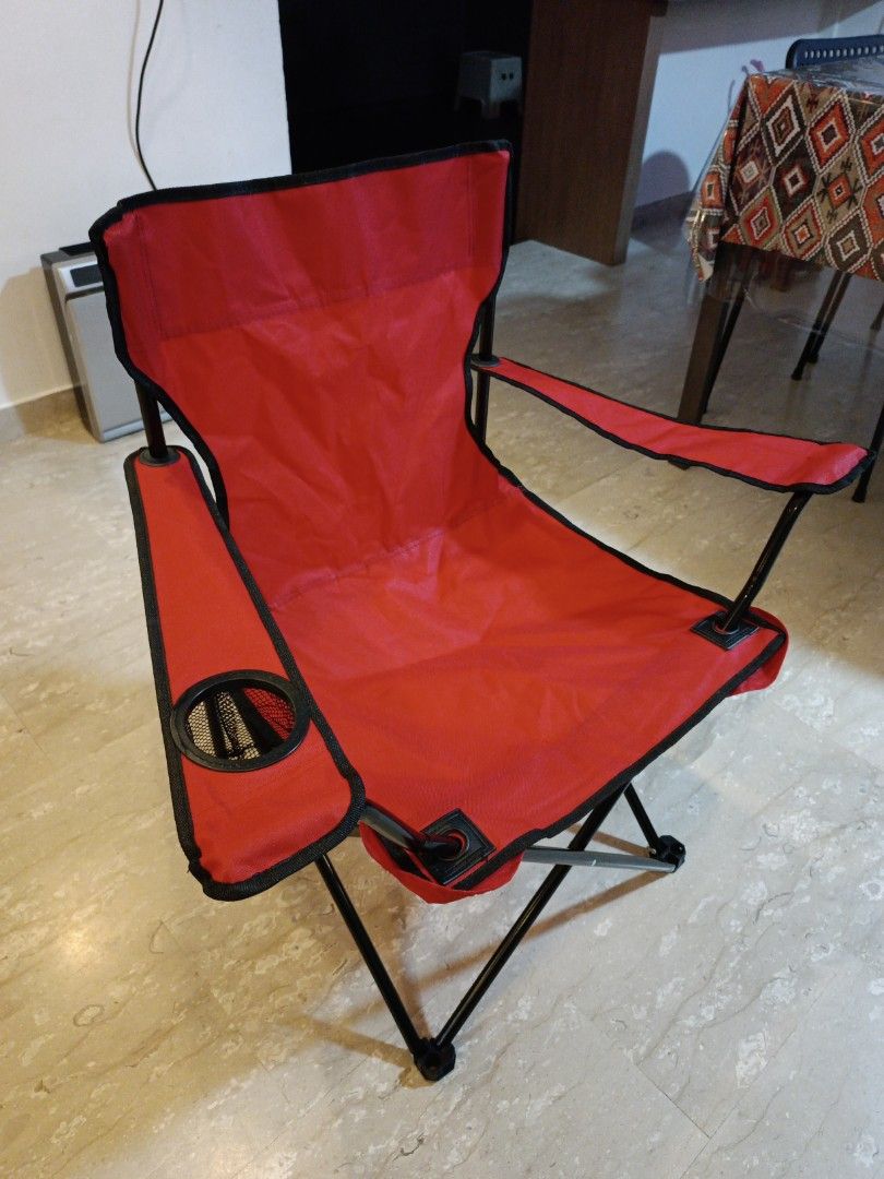 Camping Chair (Red), Furniture & Home Living, Furniture, Chairs on ...