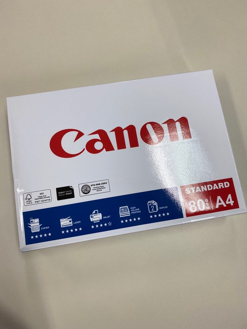 Canon A4 Paper 80gsm, Hobbies & Toys, Stationery & Craft, Stationery ...