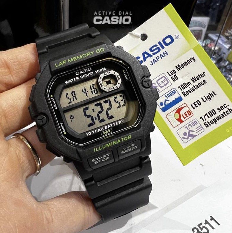 Casio Illuminator WS-1400H-1A Digital Quartz Sports Gear WS1400H-1A ...