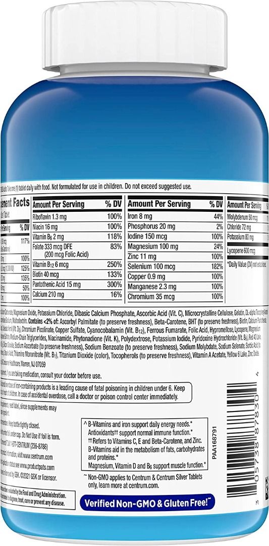 Centrum Multivitamin for Men, Multivitamin/Multimineral Supplement with ...