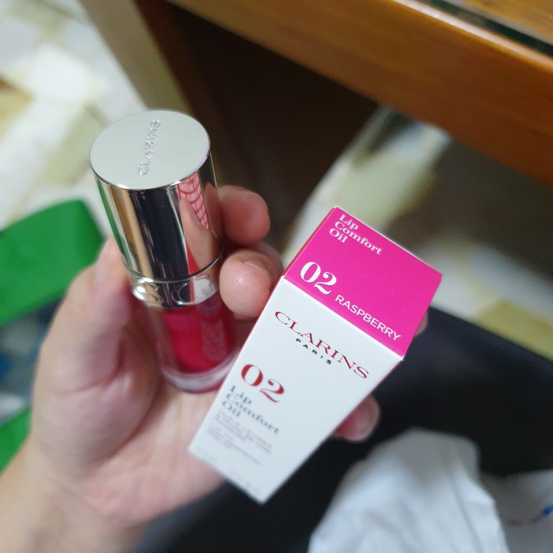 Clarins Lip comfort oil in 02 Raspberry, Beauty & Personal Care, Face ...