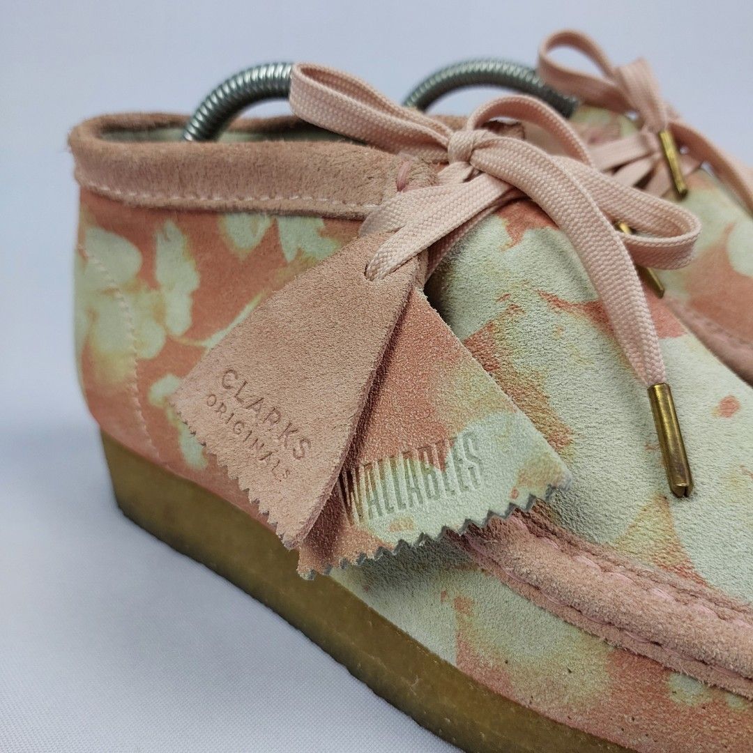 Clark Original - Pink Floral Wallabee - Derbys on Carousell