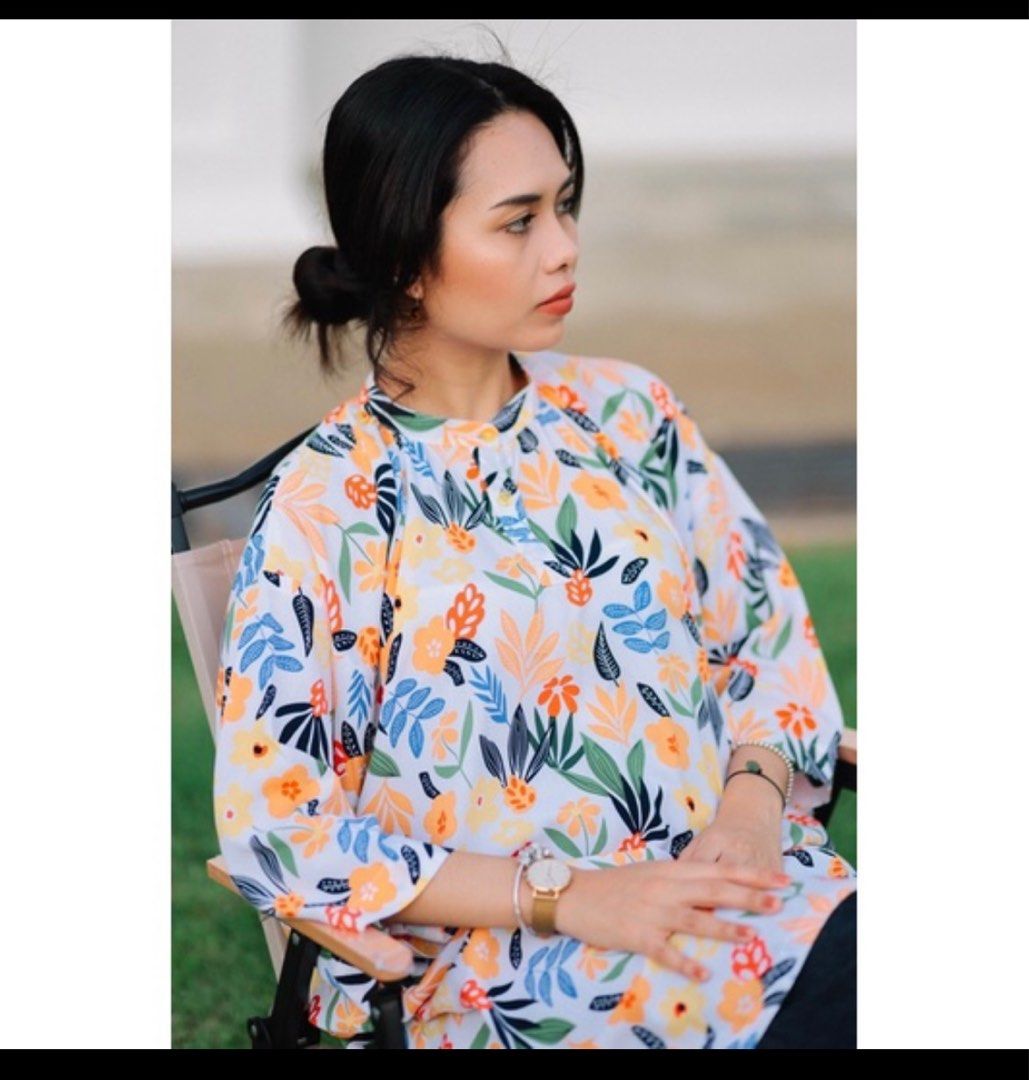 Cleopatra Blouse by Bebenang, Women's Fashion, Tops, Blouses on Carousell