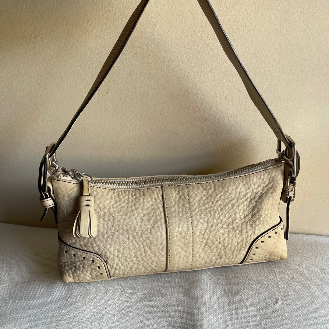 Coach Cream Pochette on Carousell