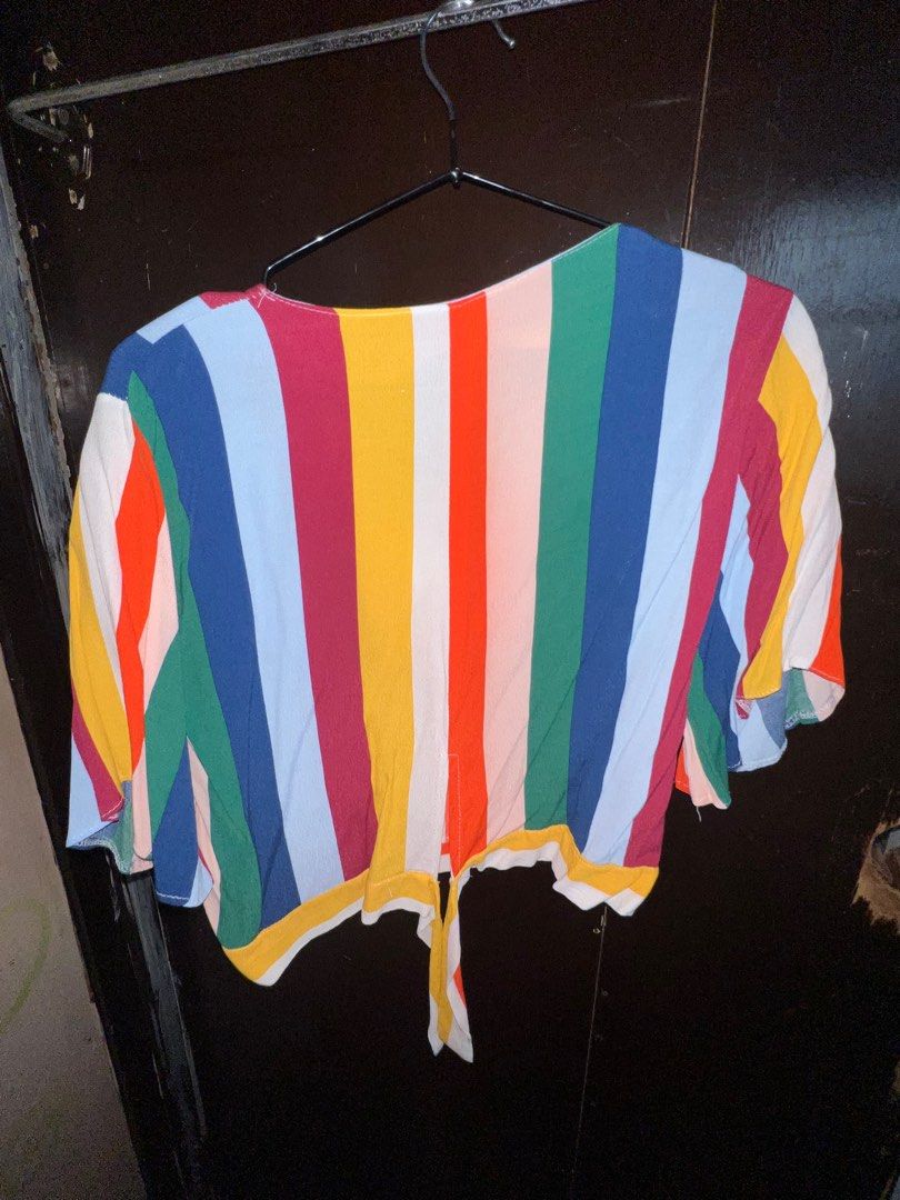 Colorful Rainbow Cropped Top on Carousell