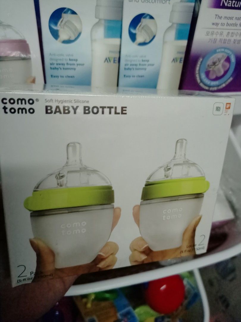 Como tomo 5 oz feeding bottle twin pack green, Babies & Kids, Nursing ...
