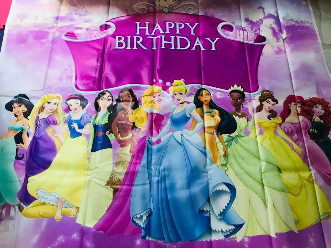 Disney Princess Birthday Banner with FREEBIES, Hobbies & Toys, Toys ...