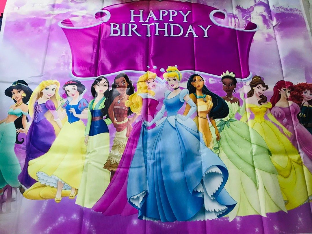 Disney Princess Birthday Banner with FREEBIES, Hobbies & Toys, Toys ...