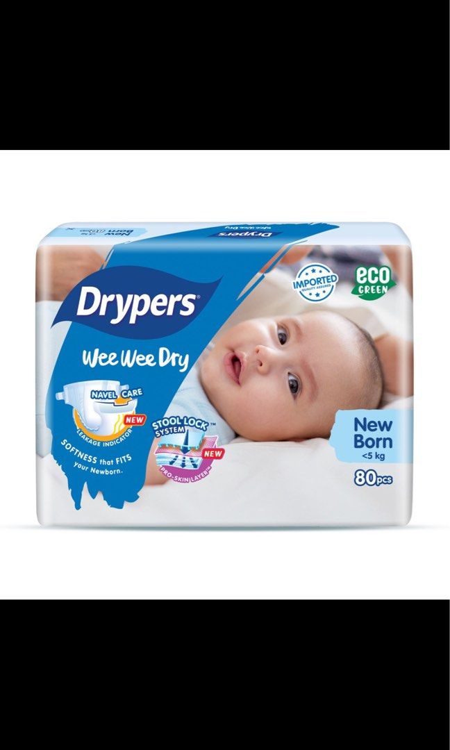Drypers Wee Wee Dry NewBorn x 2, Babies & Kids, Bathing & Changing ...