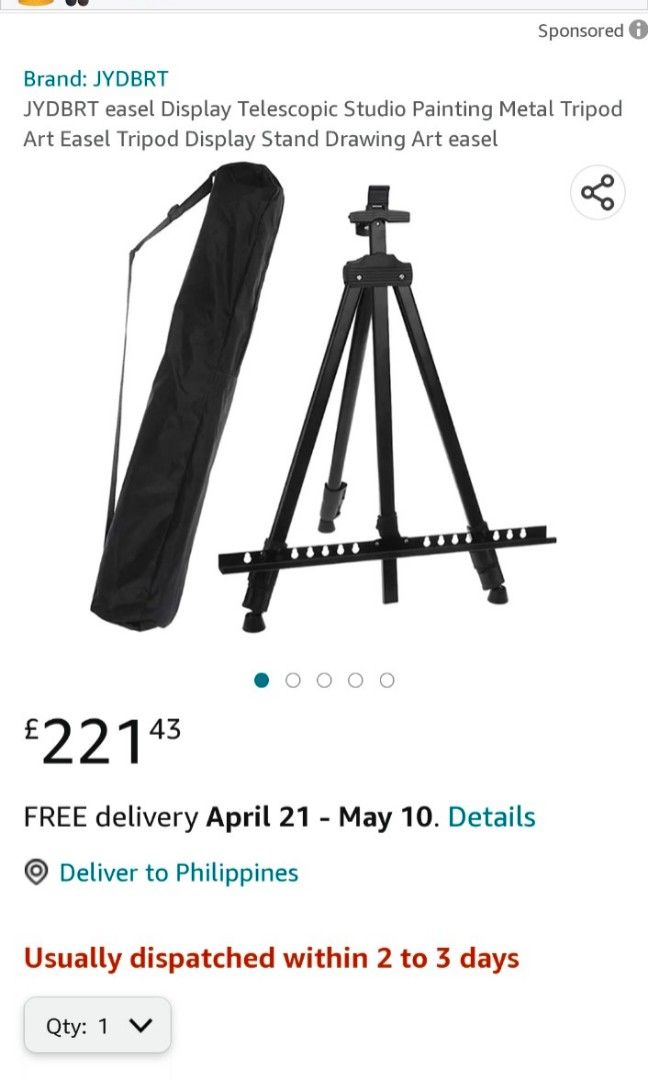 Easel Tripod Display Stand, Photography, Photography Accessories ...