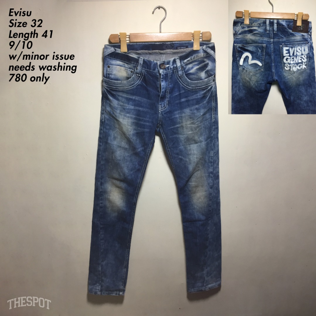 Evisu pants, Men's Fashion, Bottoms, Jeans on Carousell