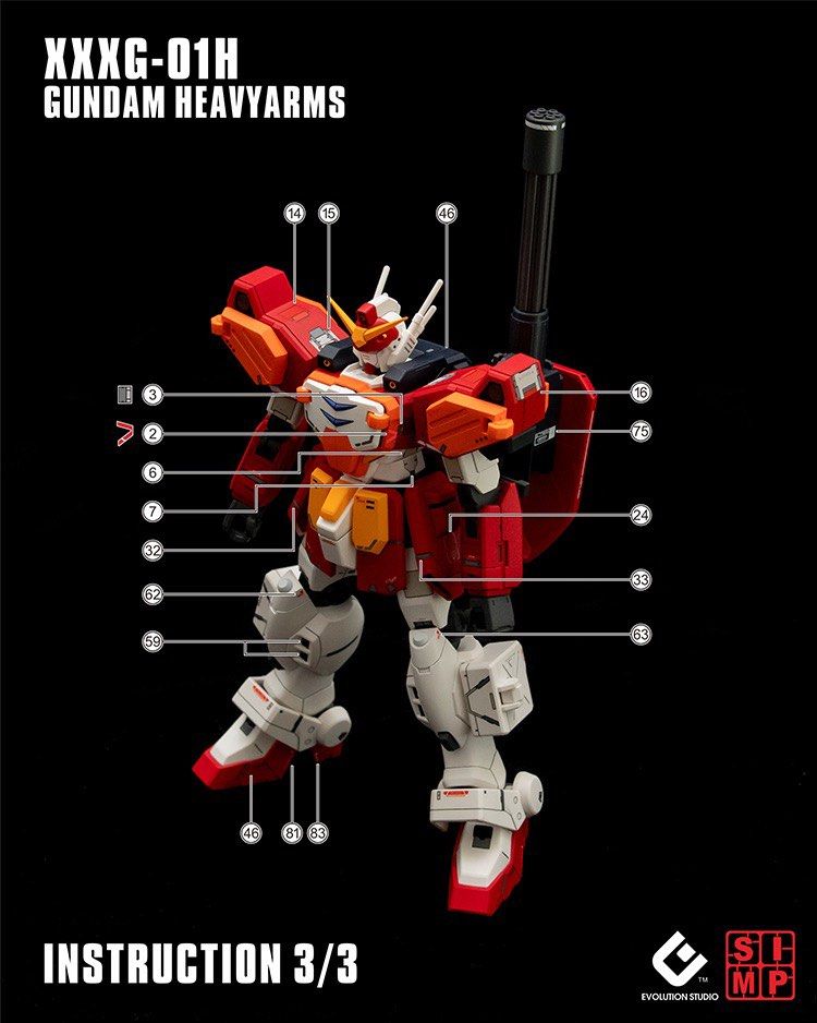 [Evo] HGAC HG Heavyarms Gundam Fluorescent Waterslide 1/144 High ...