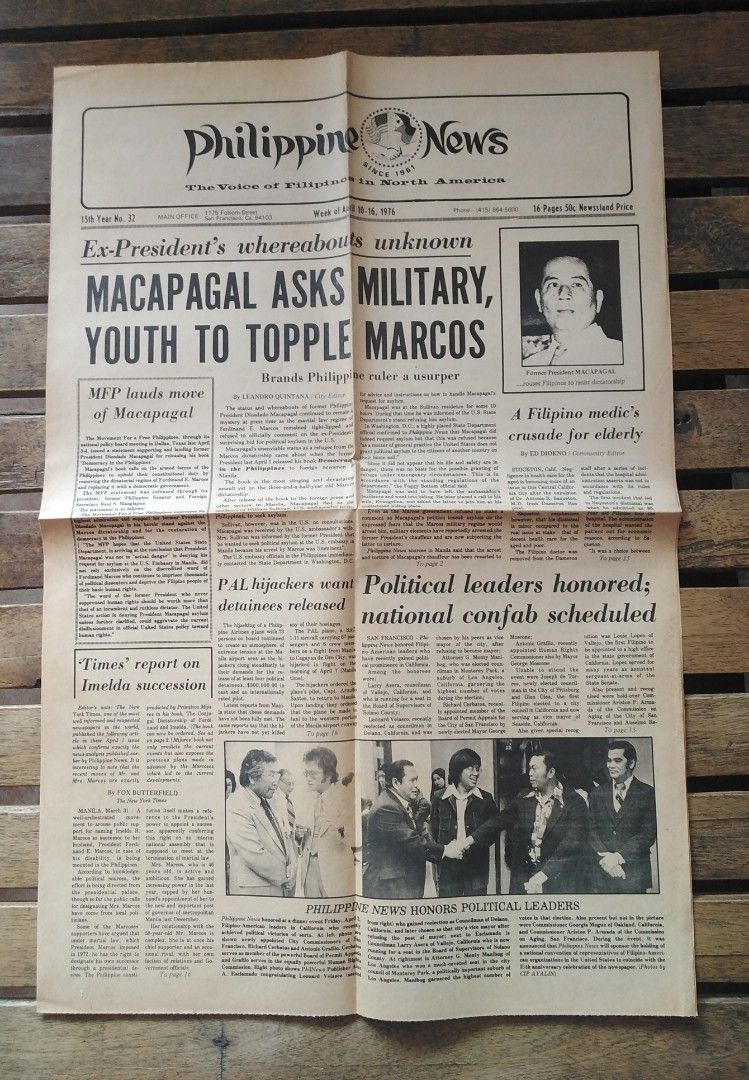 (EXTREMELY RARE) Martial Law 1976 Macapagal vs. Ferdinand Marcos ...
