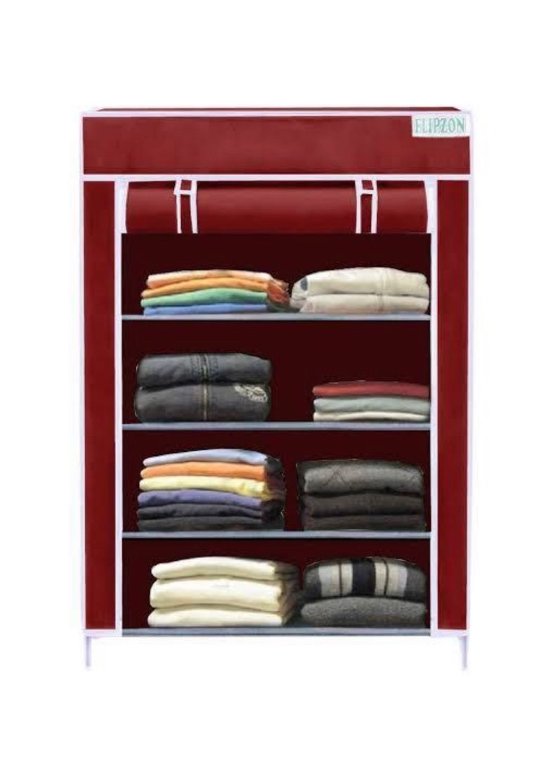 FLORAL COLLAPSIBLE CLOSET 4 LAYER, Furniture & Home Living, Home ...