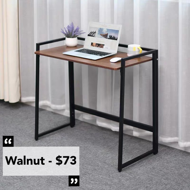 Foldable metal table desk work, Furniture & Home Living, Furniture ...