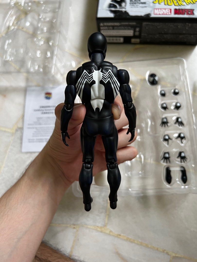 (FREE COURIER) MEDICOM MAFEX NO 147 SPIDER-MAN BLACK COSTUME SYMBIOTE ...