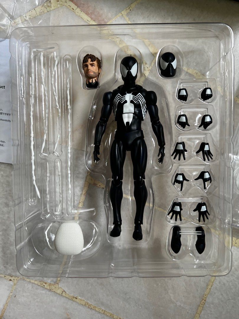 (FREE COURIER) MEDICOM MAFEX NO 147 SPIDER-MAN BLACK COSTUME SYMBIOTE ...