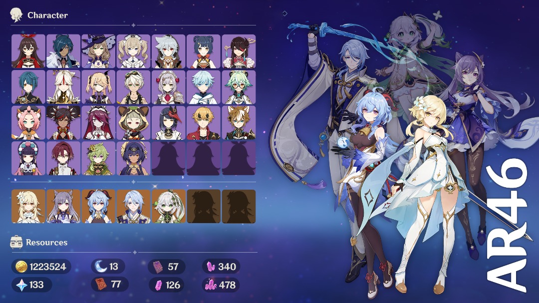 Genshin Impact | AR46 | Midgame Account | Clean Bind | Asia, Video ...