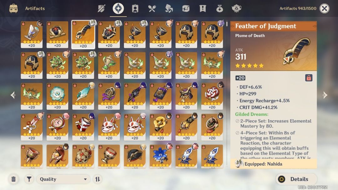 Genshin Impact AR 59, Quadra Archon, Raiden+Sig|Ganyu+Sig..etc, Video Gaming, Video Games ...