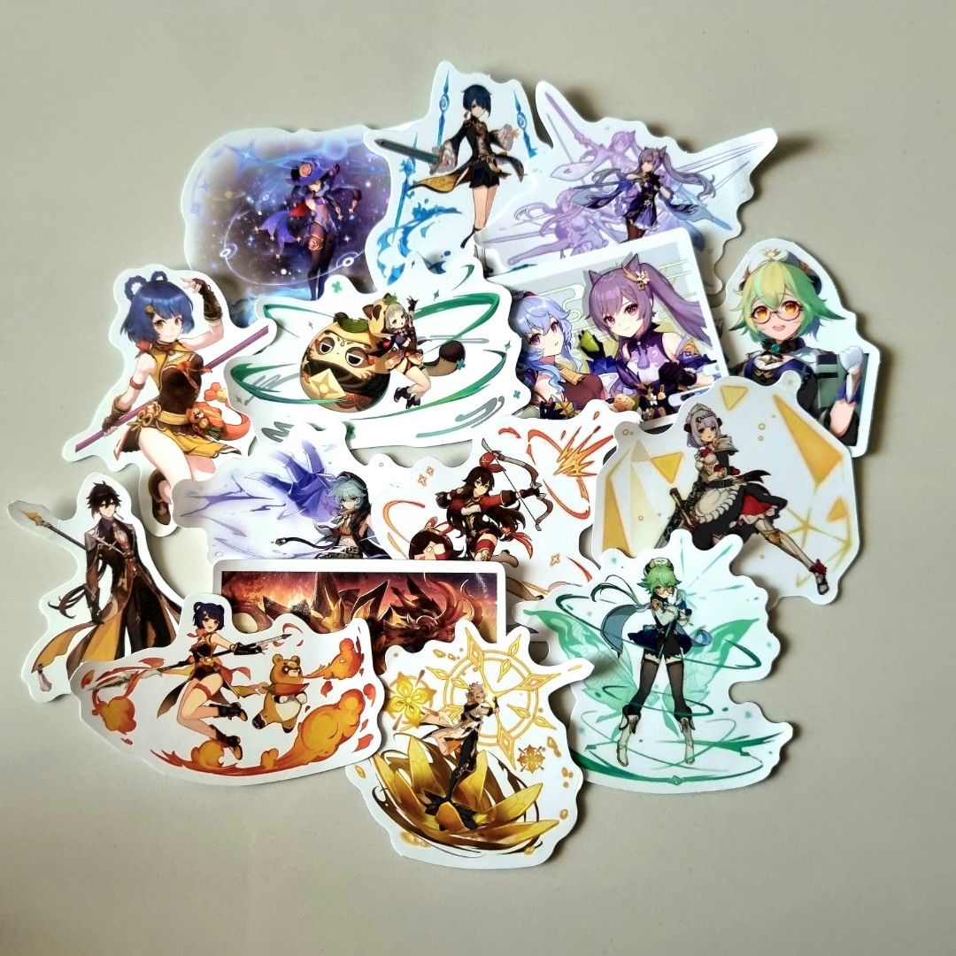 Genshin Impact Character Stickers (assorted), Hobbies & Toys, Toys ...